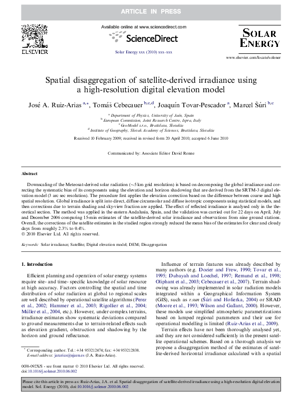(PDF) Spatial disaggregation of satellite-derived irradiance using a high-resolution digital ...
