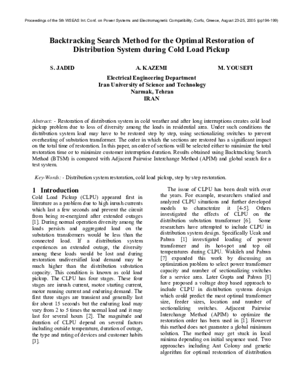 (PDF) Backtracking Search Method for the Optimal Restoration of ...