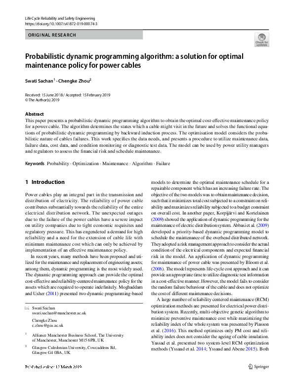 (PDF) Probabilistic dynamic programming algorithm: a solution for ...