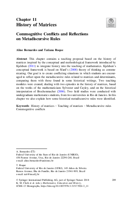(PDF) History of Matrices