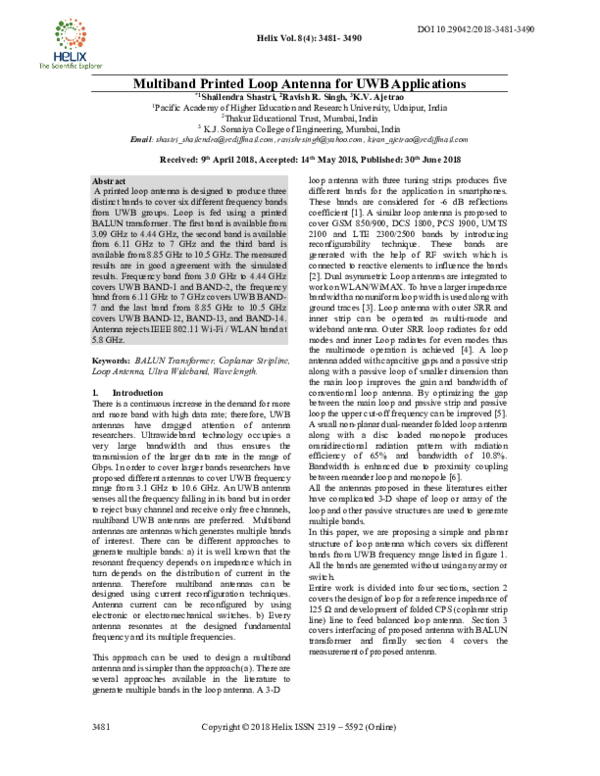 (PDF) Multiband Printed Loop Antenna for UWB Applications