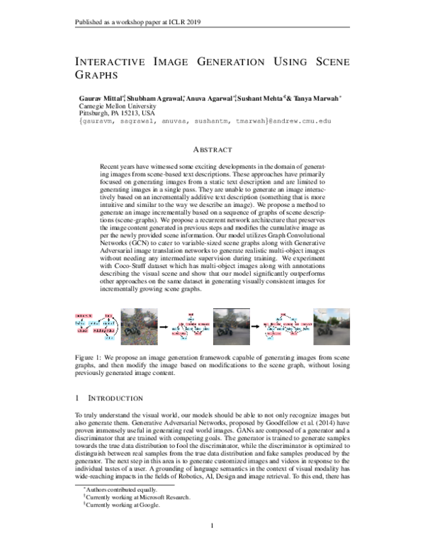 (PDF) Interactive Image Generation Using Scene Graphs