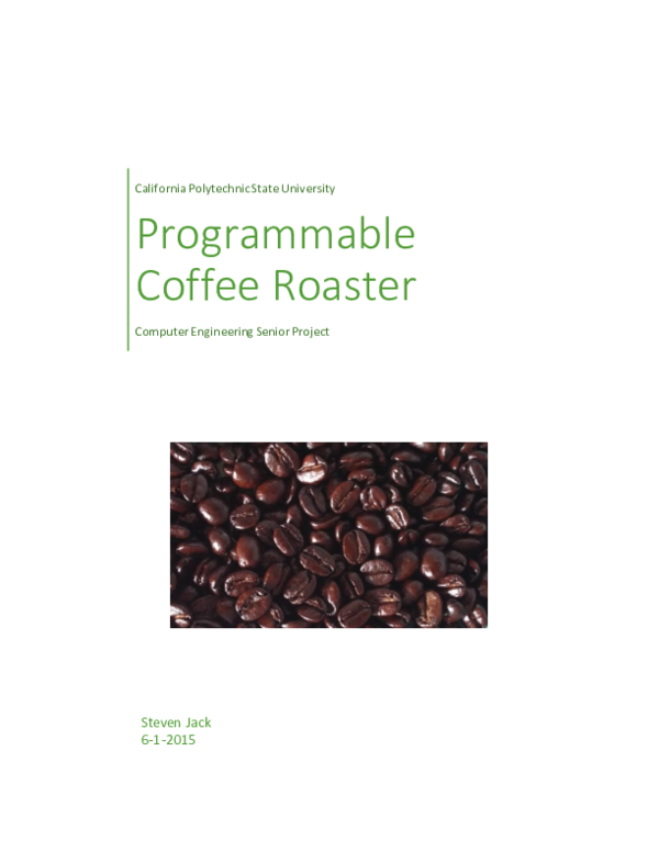 (PDF) Programmable Coffee Roaster