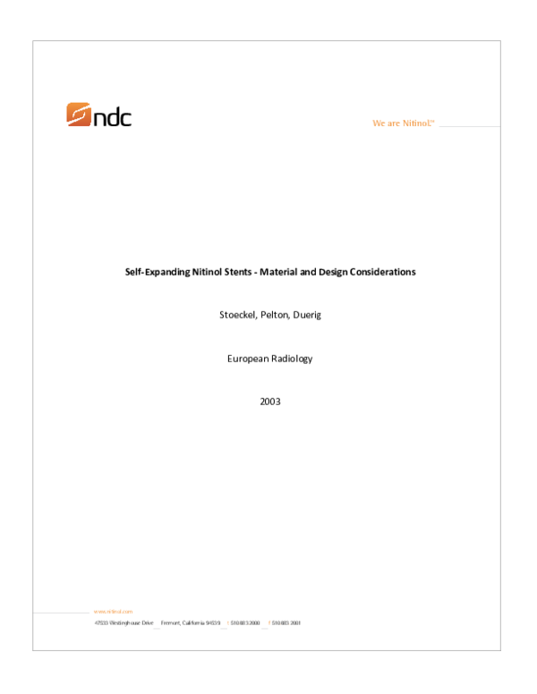 (PDF) Material and Design Considerations