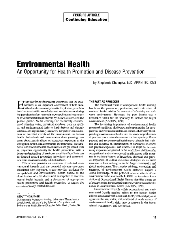 (PDF) Environmental Health