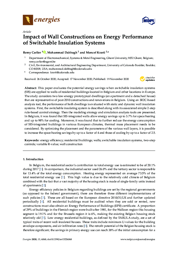 (PDF) Impact of Wall Constructions on Energy Performance of Switchable ...