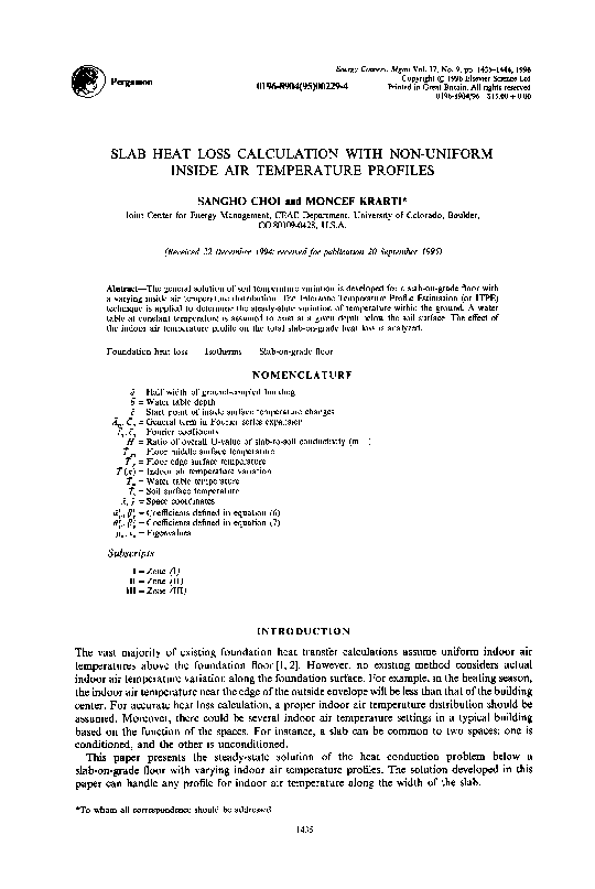 (PDF) Slab heat loss calculation with non-uniform inside air ...