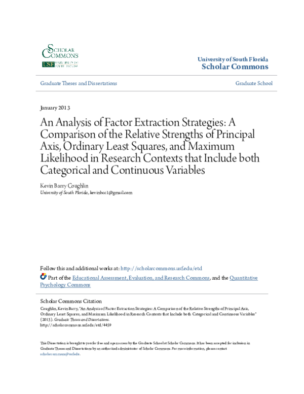 (PDF) An Analysis of Factor Extraction Strategies: A Comparison of the Relative Strengths of ...