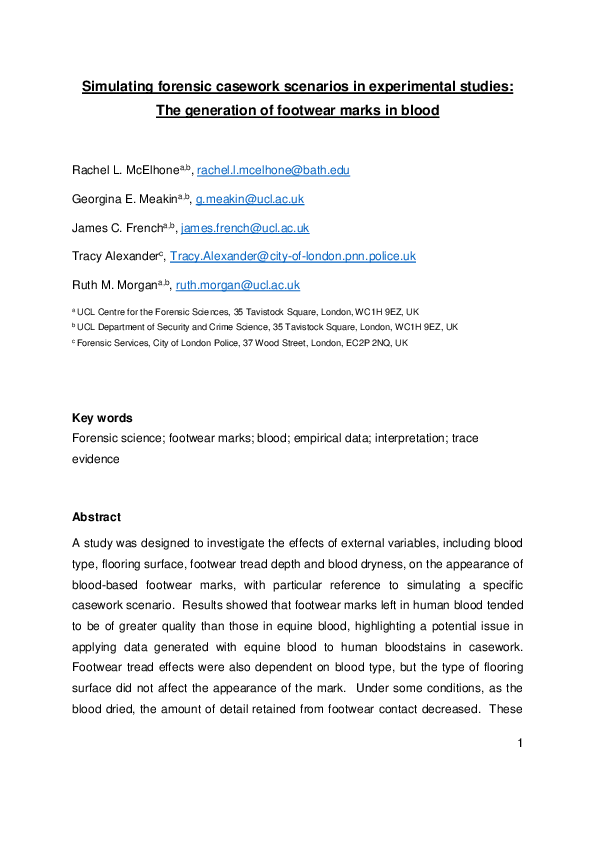 (PDF) Simulating forensic casework scenarios in experimental studies ...
