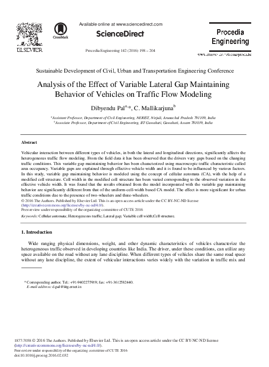 (PDF) Analysis of the Effect of Variable Lateral Gap Maintaining ...
