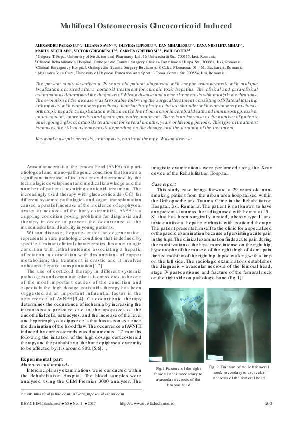 (PDF) Multifocal Osteonecrosis Glucocorticoid Induced