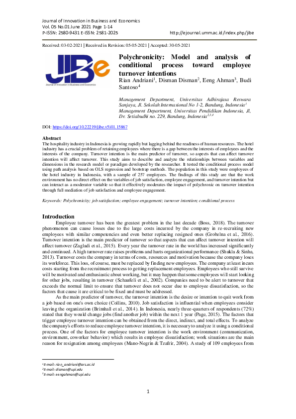 (PDF) Polychronicity: Model and analysis of conditional process toward ...