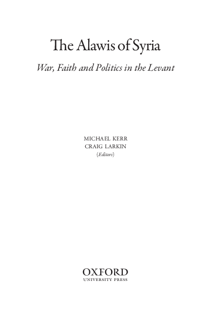 (PDF) The 'Alawis in the Ottoman Period