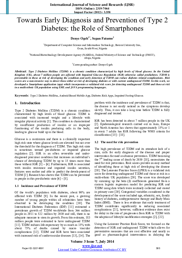 (PDF) Licensed Under Creative Commons Attribution CC BY Towards Early ...