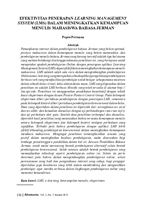 (PDF) Efektivitas Penerapan Learning Management System (Lms) dalam ... (PDF) Efektivitas Penerapan Learning Management System (Lms) dalam ...