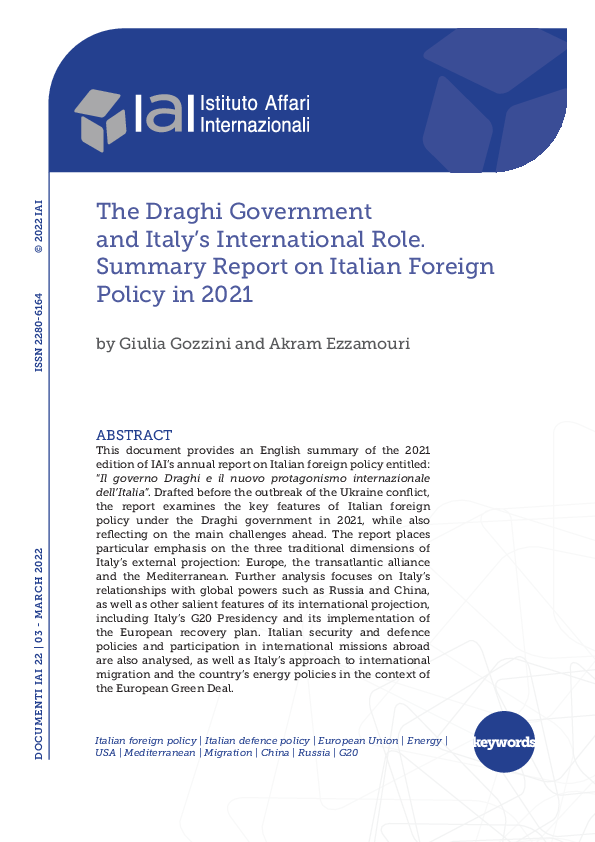 (PDF) The Draghi Government and Italy's International Role. Summary ...