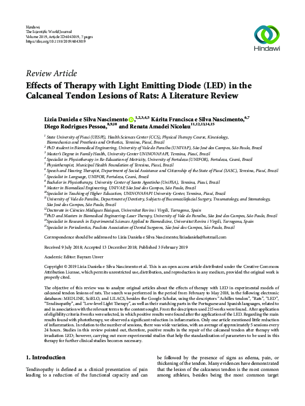 (PDF) Effects of Therapy with Light Emitting Diode (LED) in the ...