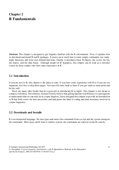 (PDF) R Fundamentals