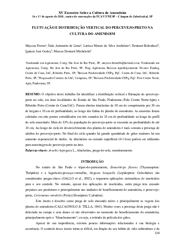 (PDF) Flutuação e Distribuição Vertical Do Percevejo-Preto, Cyrtomenus ...