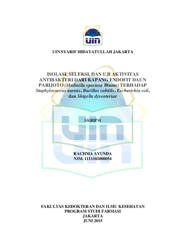 (PDF) Isolasi, Seleksi, dan Uji Aktivitas Antibakteri dari Kapang ...