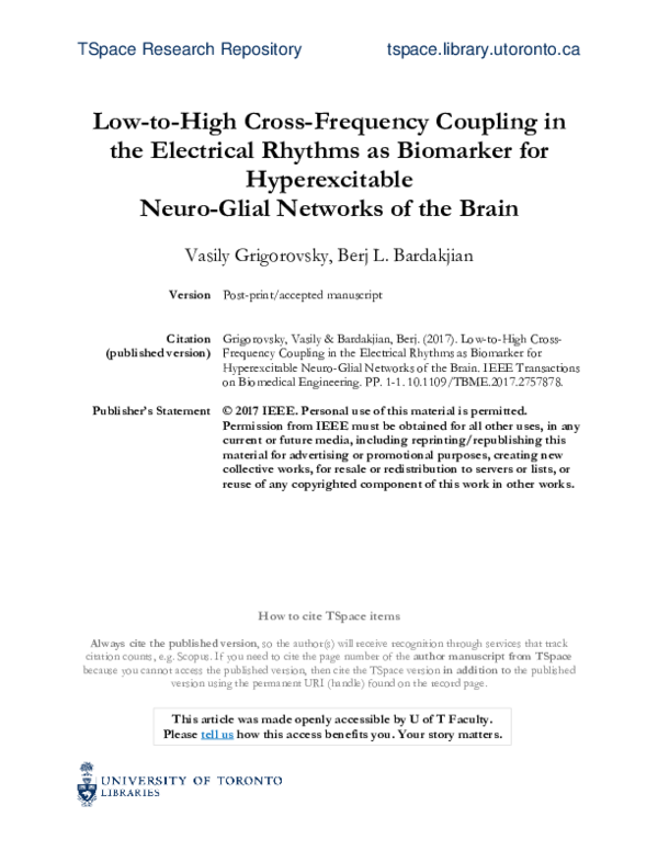 (PDF) Low-to-High Cross-Frequency Coupling in the Electrical Rhythms as ...