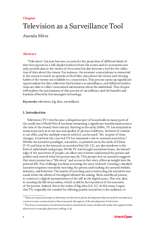 (PDF) Television as a Surveillance Tool