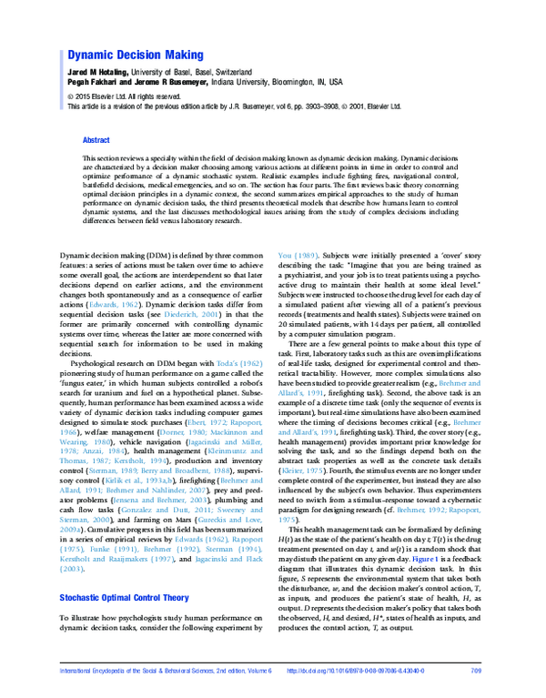 (PDF) Dynamic Decision Making