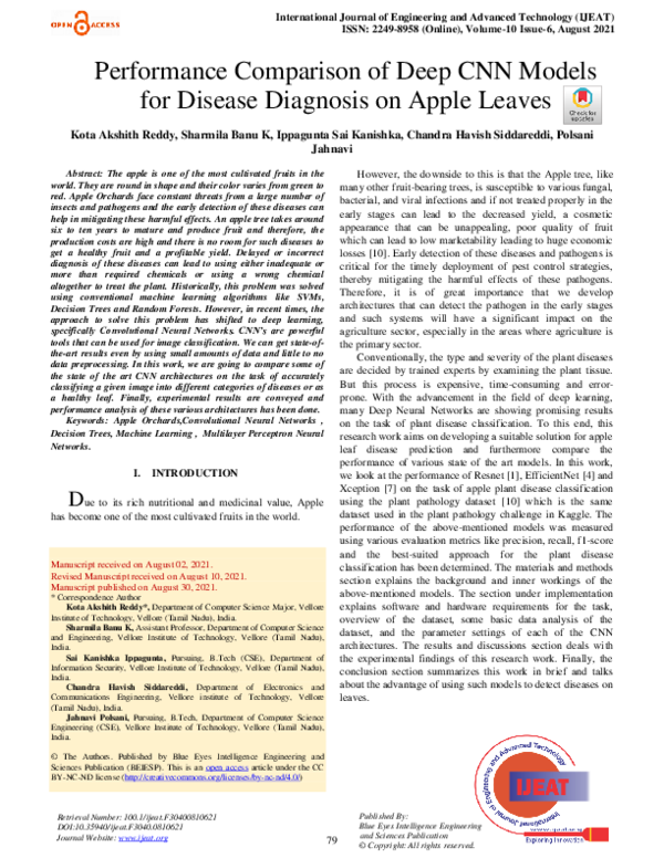 (PDF) Performance Comparison of Deep CNN Models for Disease Diagnosis ...
