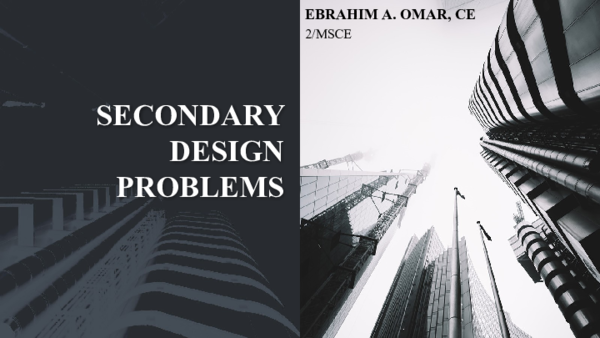 (PPT) SECONDARY DESIGN PROBLEMS