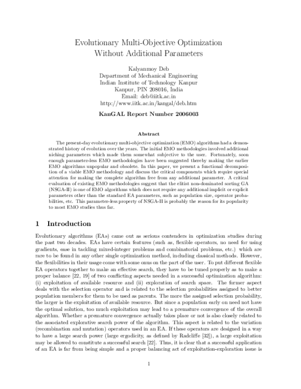 (PDF) Evolutionary Multiobjective Optimization with Gaussian Process Models