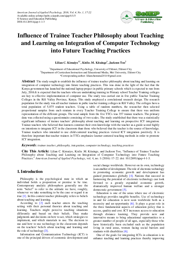 (PDF) Learning and teaching about future generations