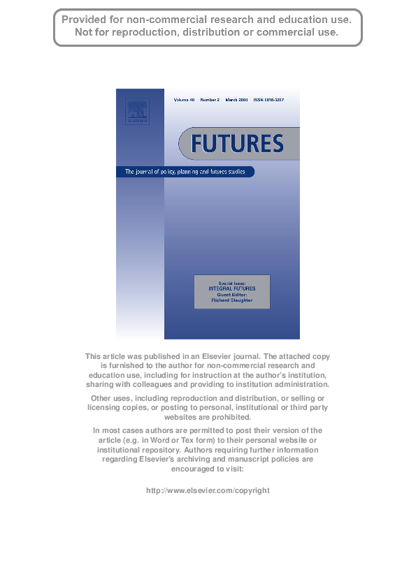 (PDF) Integral Futures Methodologies