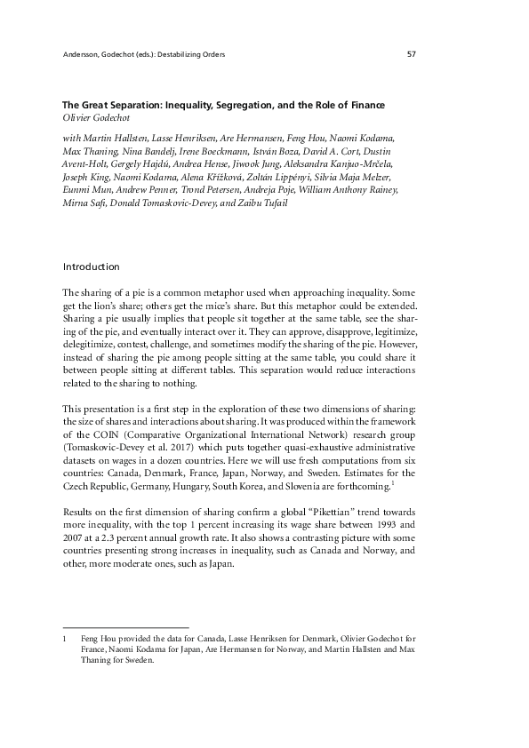 (PDF) The Great Separation: Inequality, Segregation, and the Role of ...