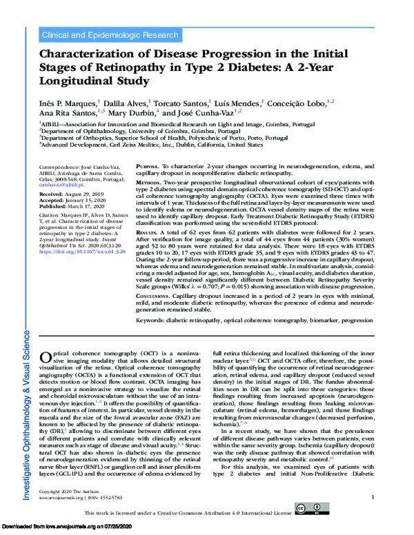 (PDF) Characterization of Disease Progression in the Initial Stages of ...