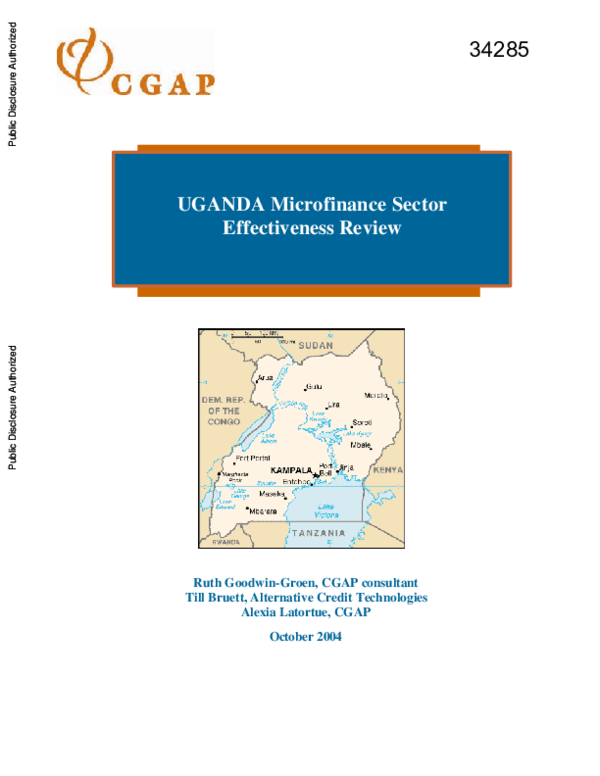 (PDF) Uganda microfinance sector effectiveness review