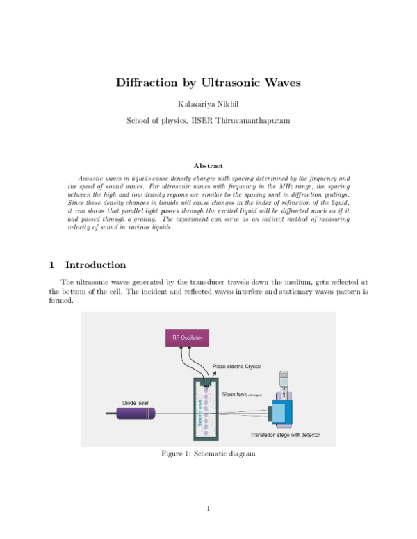 (PDF) Diffraction by Ultrasonic Waves