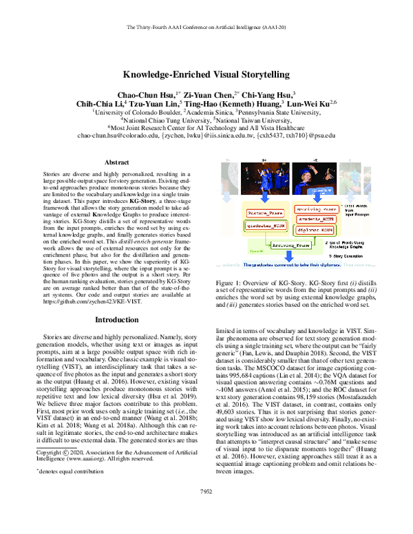 (PDF) Knowledge-Enriched Visual Storytelling