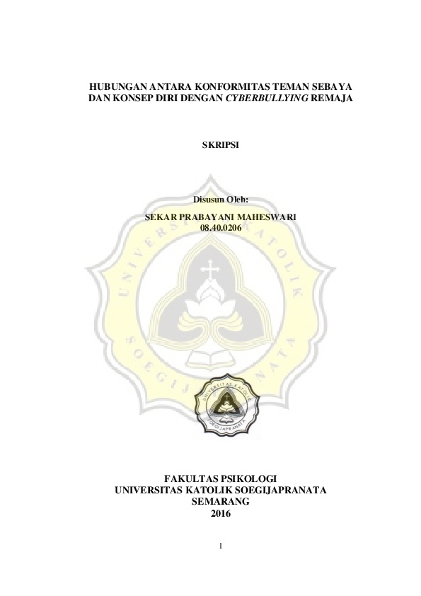 (PDF) Hubungan Antara Konformitas Teman Sebaya Dan Konsep Diri Dengan Cyberbullying Remaja