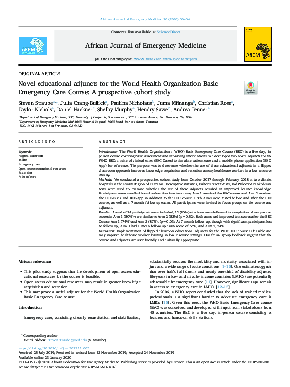 (PDF) Novel educational adjuncts for the World Health Organization ...