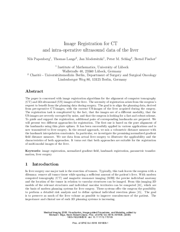 (PDF) Efficient image registration for the analysis of different phases of contrast-enhanced ...