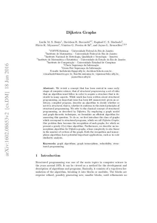 (PDF) Dijkstra graphs (PDF) Dijkstra graphs
