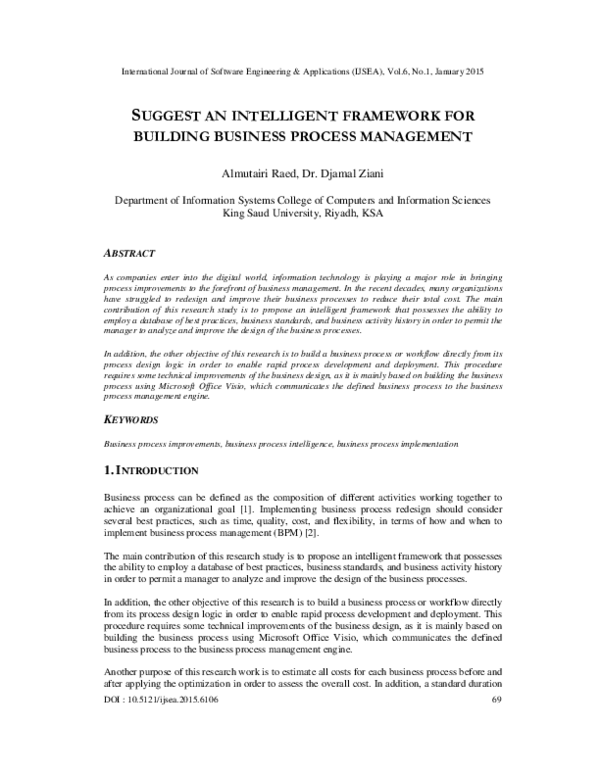 (PDF) Suggest an Intelligent Framework for Building Business Process ...
