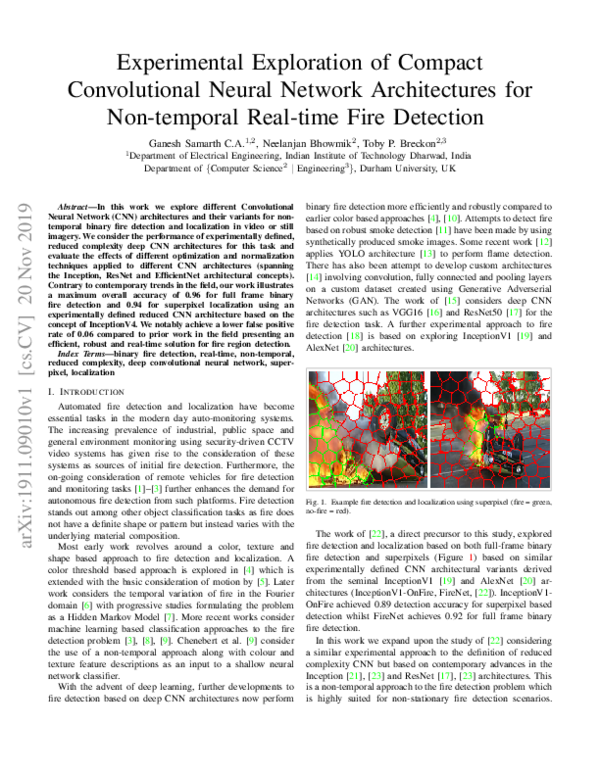 Pdf Experimental Exploration Of Compact Convolutional Neural Network Architectures For Non