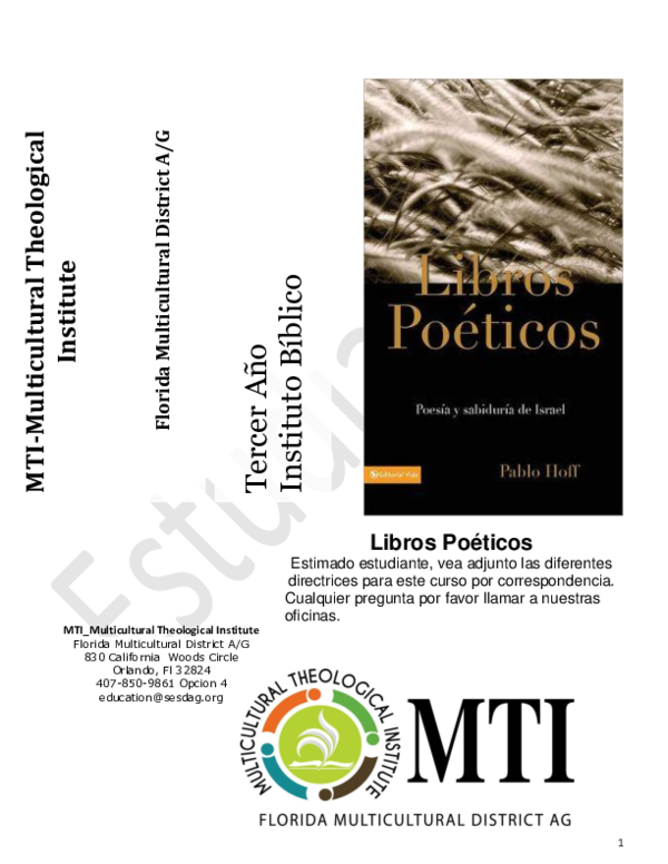 (PDF) Libros Poeticos 3 estudiante