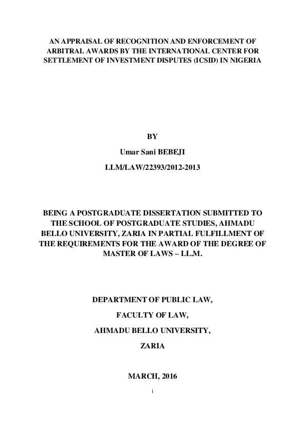 (PDF) BEING A POSTGRADUATE DISSERTATION SUBMITTED TO THE SCHOOL OF ...