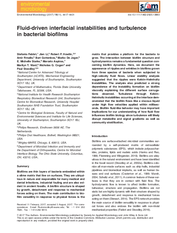 (PDF) Fluid-driven Interfacial instabilities and turbulence in ...