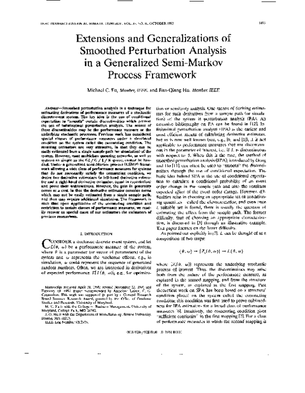 (PDF) Extensions and generalizations of smoothed perturbation analysis in a generalized semi ...