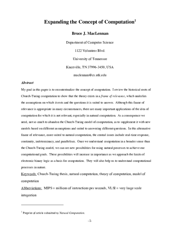 (PDF) 1-Expanding the Concept of Computation