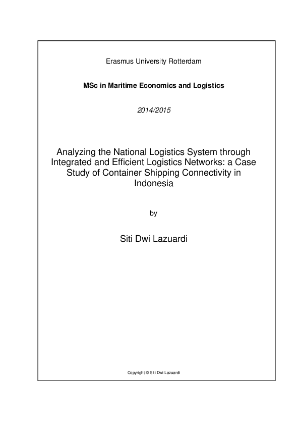 (PDF) Analyzing the National Logistics System through Integrated and ...