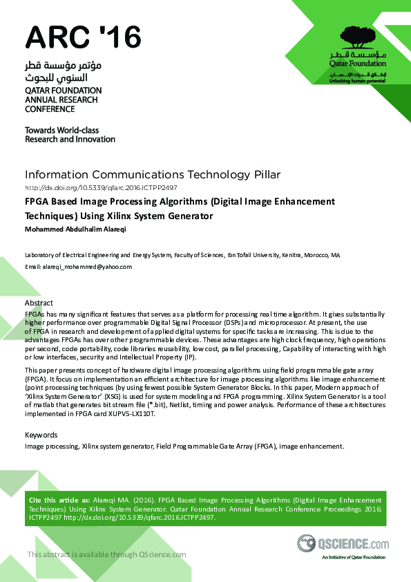 (PDF) FPGA Based Image Processing Algorithms (Digital Image Enhancement ...